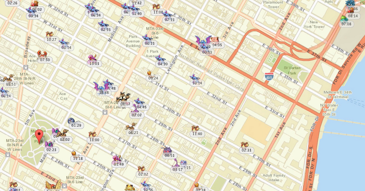 This Website Shows You What Pokémon Are Nearby