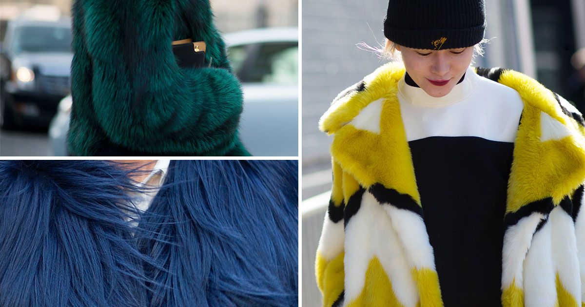 Street Style: The Many Bright Furs of Fashion Week