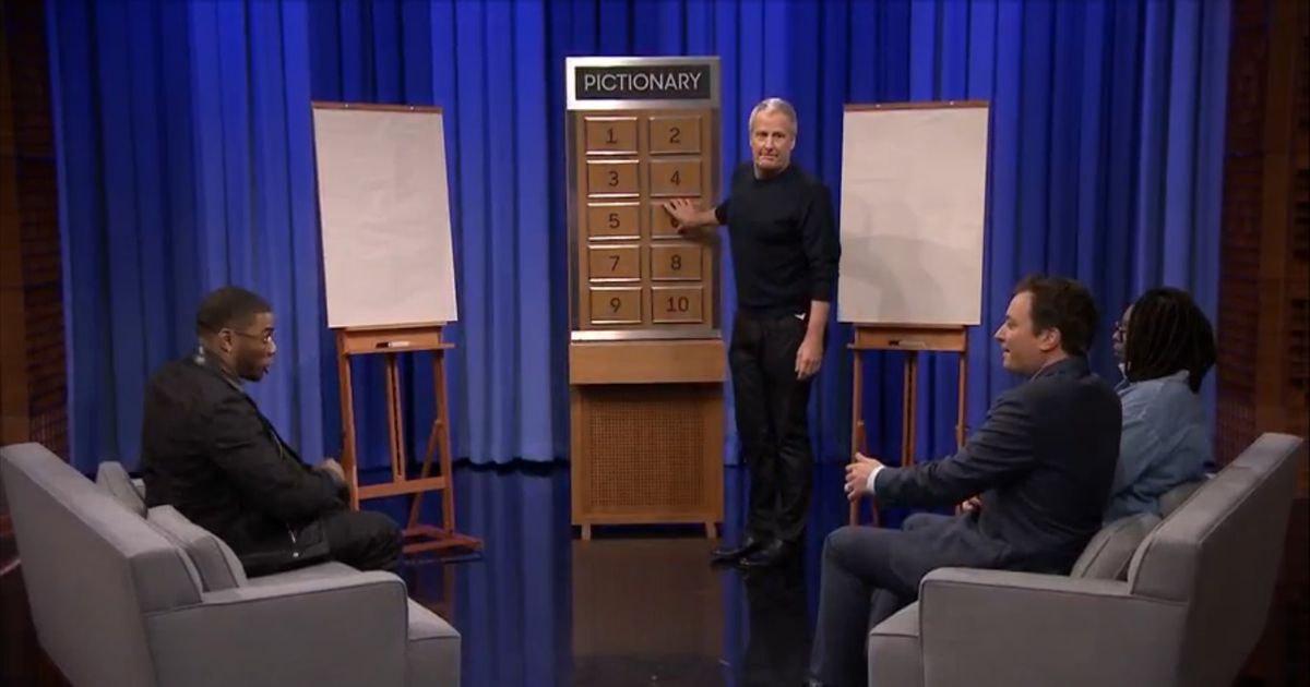 Jimmy Fallon, Jeff Daniels, Whoopi Goldberg, Nelly Played Pictionary