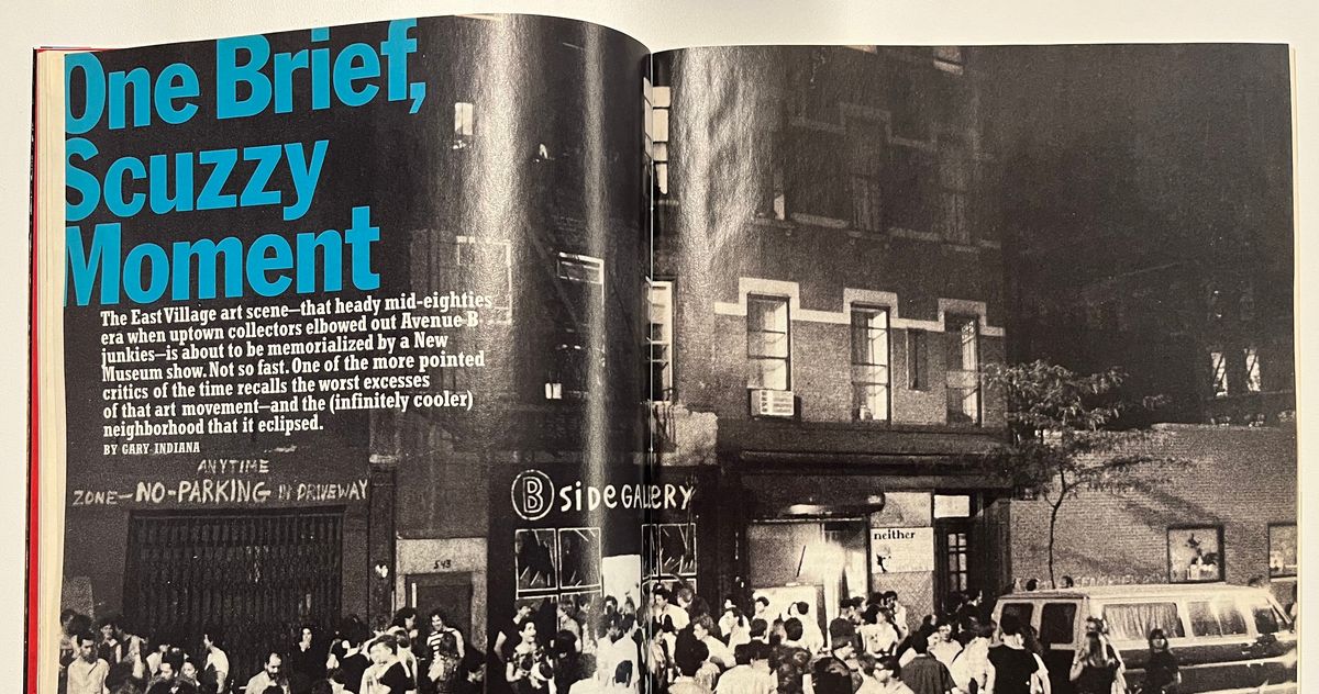 Gary Indiana: Memories of the East Village Art Scene