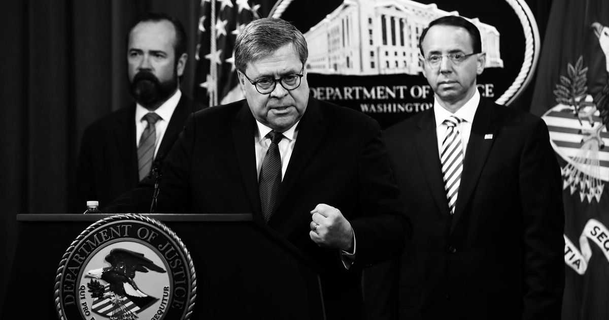 Rod Rosenstein Didn’t Blink at William Barr Press Conference