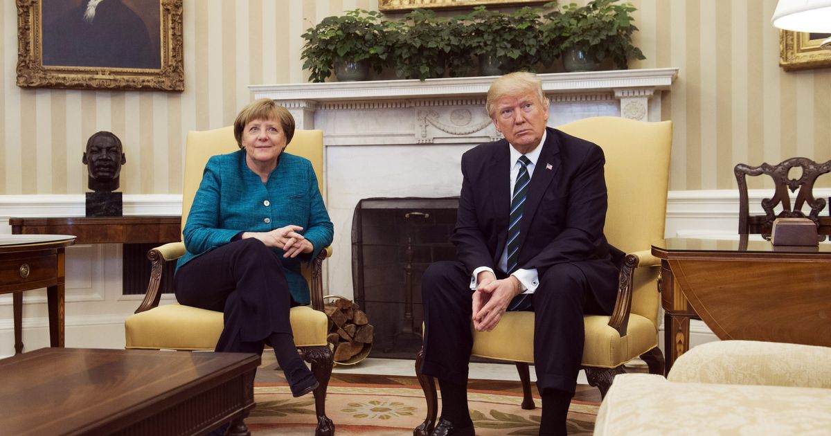 Trump Refuses to Shake Hands With Angela Merkel