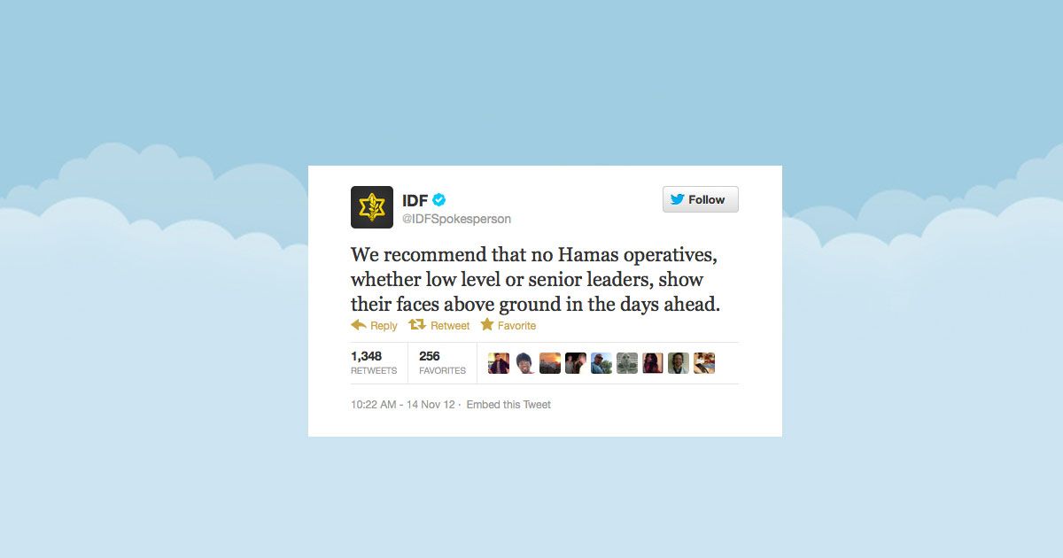 Israel Pairing Air Strikes With Twitter Warfare