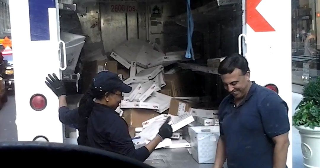 This Is Whats Happening to Your FedEx Packages, in GIF Form