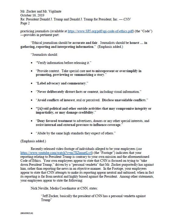 Trump Writes Unhinged Letter Demanding CNN Pay Him Money