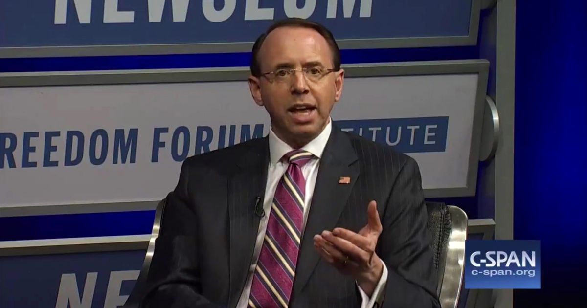 Rod Rosenstein: Justice Department Not Going to Be Extorted