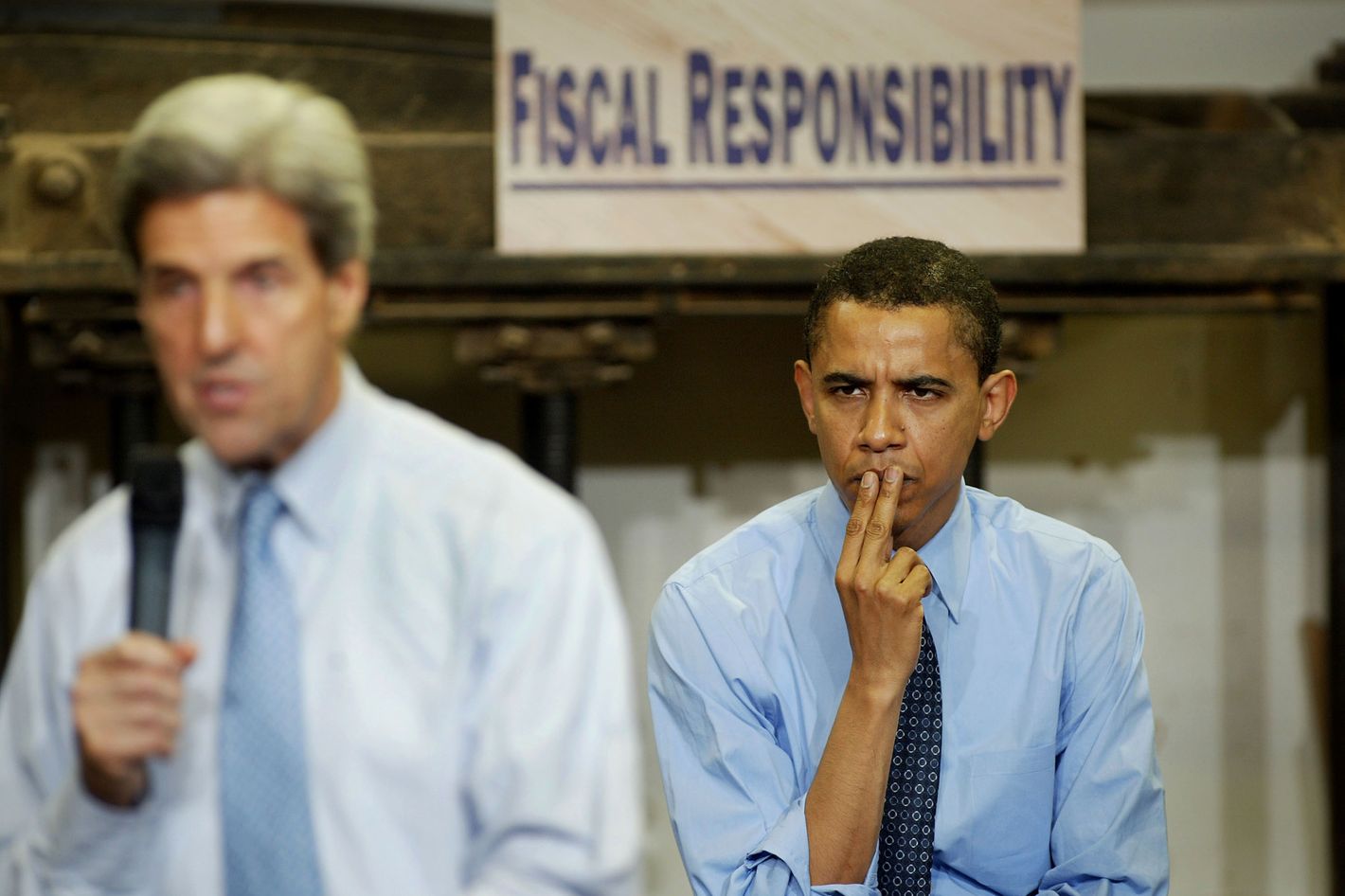 A History of President Obama Pressing Two Fingers to His Lips