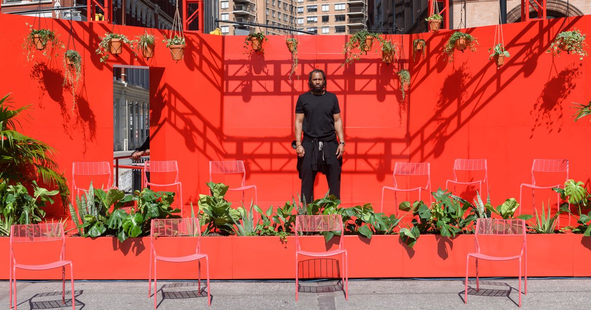 Rashid Johnson Welcomes You to His Red Stage on Astor Place