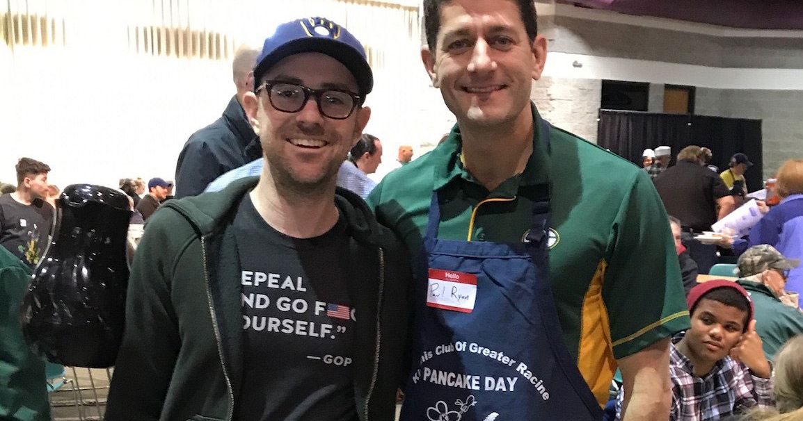Paul Ryan Photo With Guy in 'Repeal and Go F Yourself' Shirt