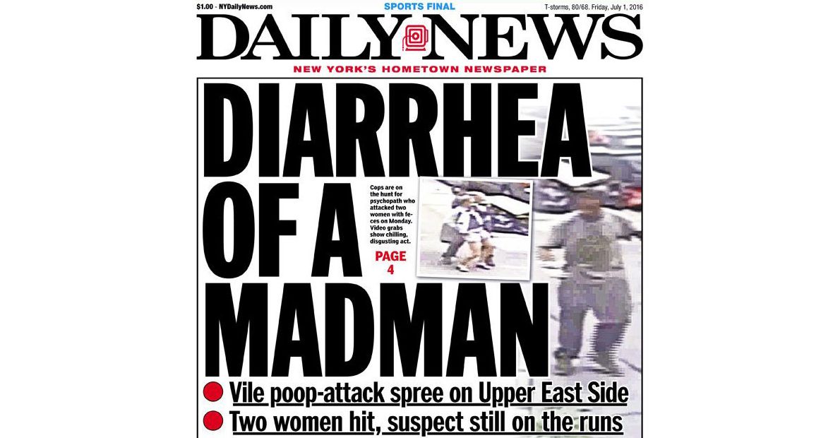 Man Who Attacked Two Manhattan Women With Poop Has Been Arrested