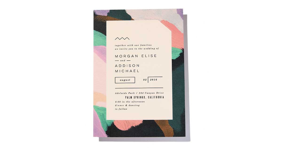 8 Bold, Colorful Wedding Invitations