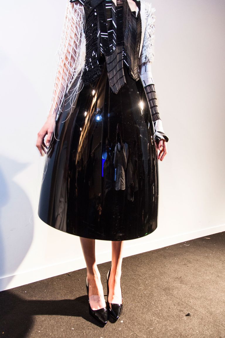 Seen at Fashion Week: Robots and Face Stockings