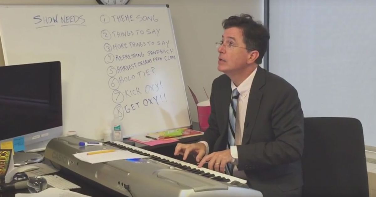 Stephen Colbert Tries Out New Late Show Theme Song, Nails It in One Take