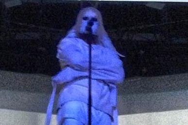 Kanye West Yeti Mask Kanye West's Show At The New Orleans Arena Was