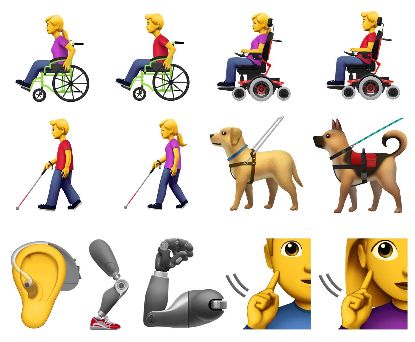 13 Disability Emoji Proposed to Unicode by Apple