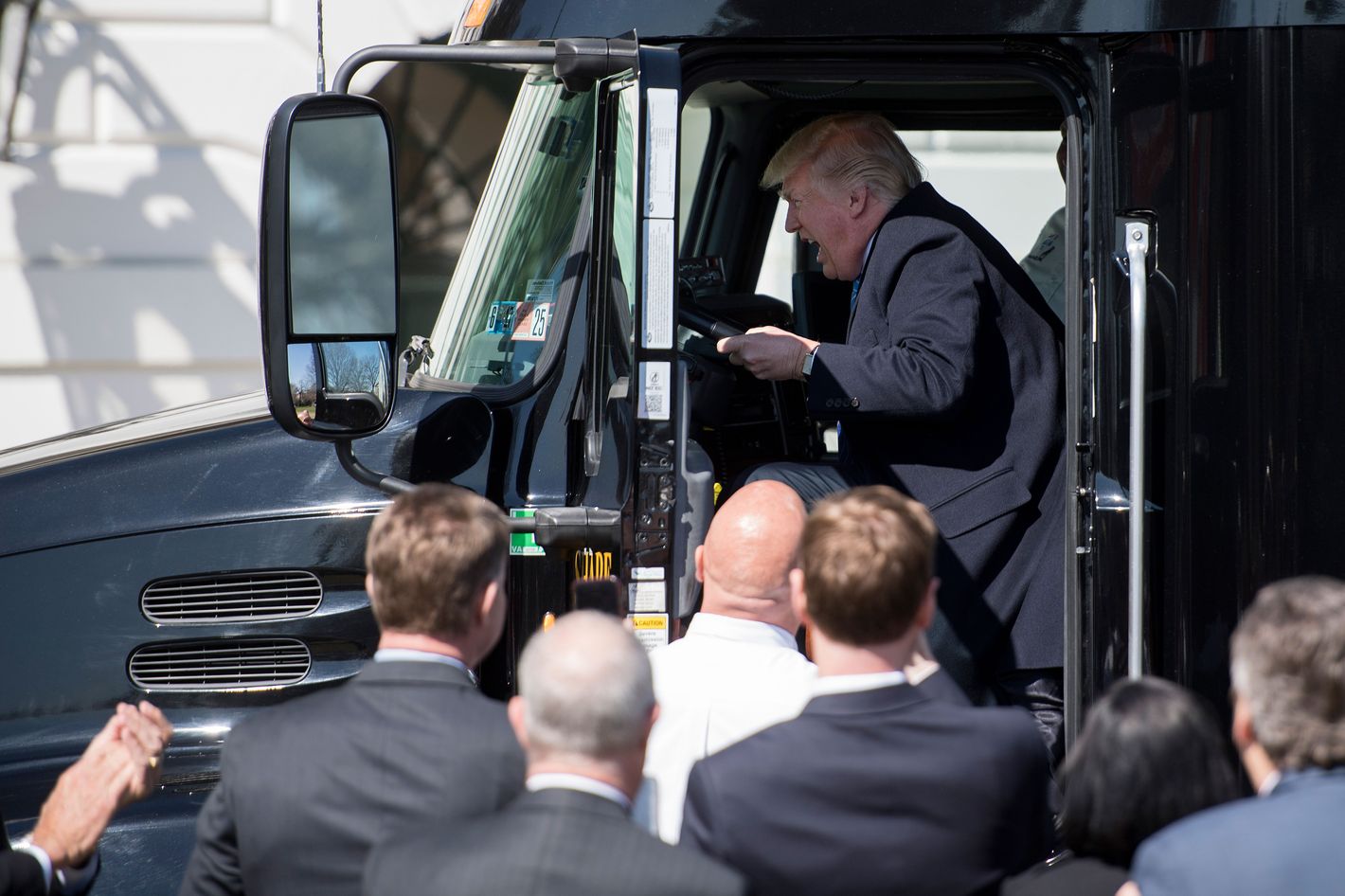 Donald Trump Had a Big Day of Playing With Trucks