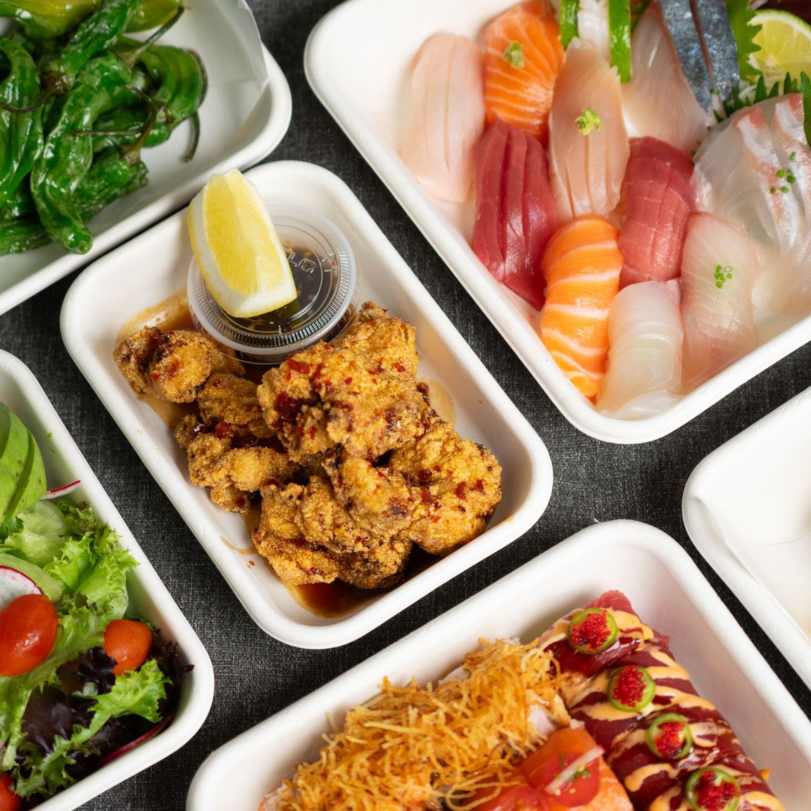 Take out sushi store