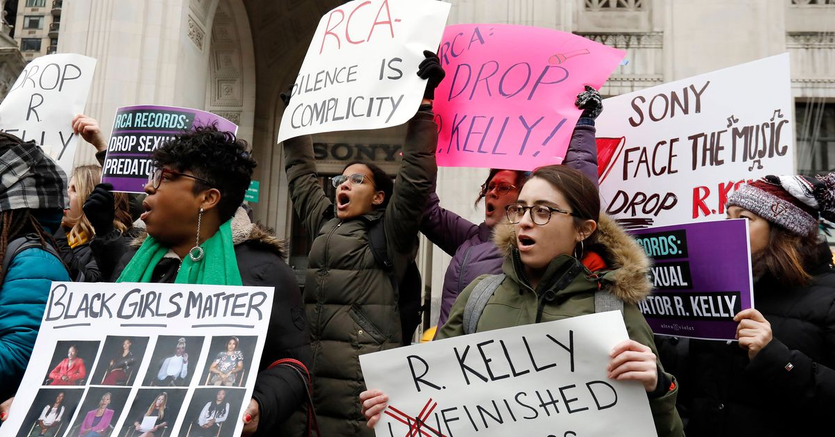 R. Kelly Protesters Gather at Sony Demanding They Drop Him