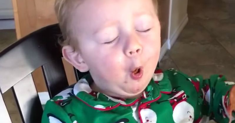 Baby Eating His First Piece of Bacon Is Me on New Year’s Day