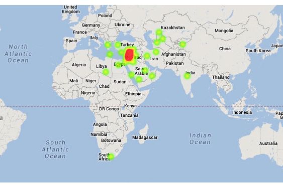 Damascus Map Location Map Of Saraqib, Syria Aleppo To Damascus