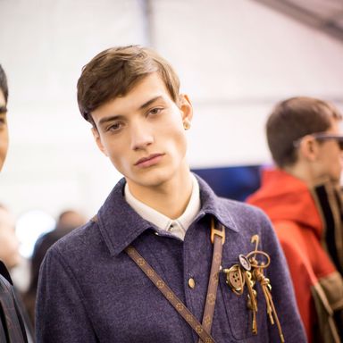 Scenes From Paris Men’s: Glittery Faces and Stapled Lips