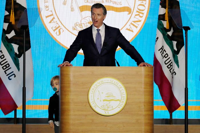 Gavin Newsom’s Cute Son Dutch Interrupts Inaugural Address