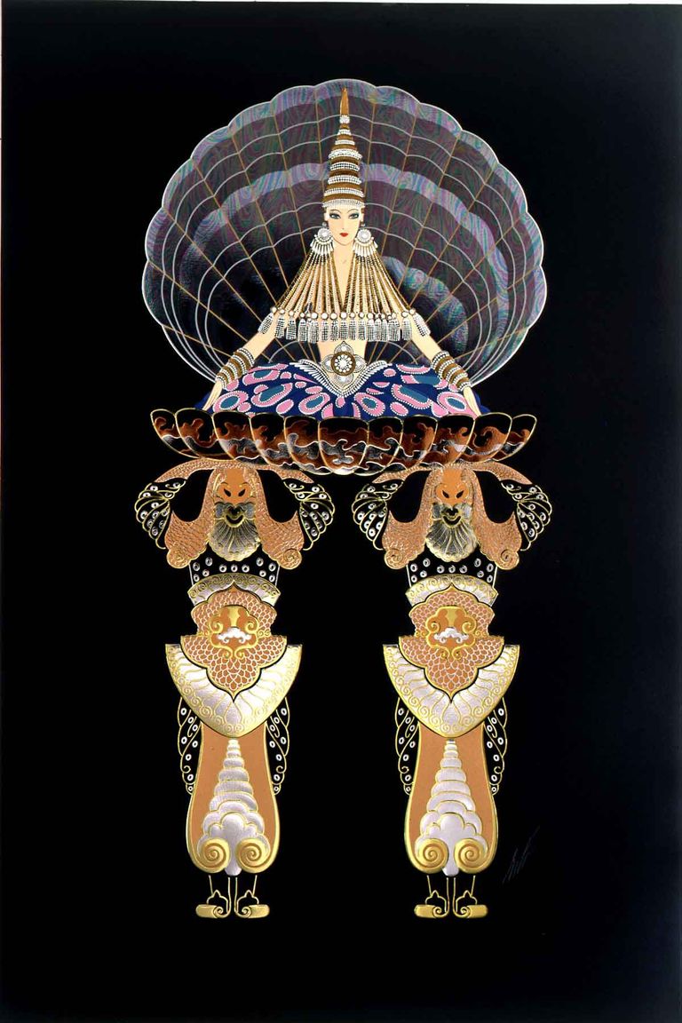 Lavish Art Deco Fashions, Painted by Erté