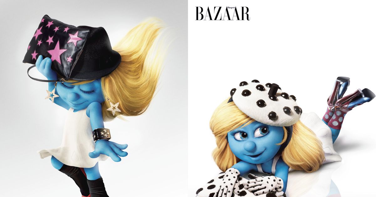 First Look: Smurfette in Marc Jacobs and Dolce & Gabbana