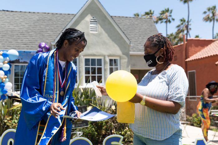 Scenes From a Joyful High-School Graduation Parade