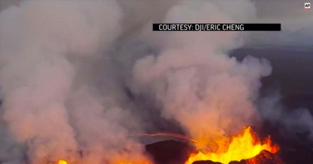 This Drone Footage of a Volcano Erupting Is Super Metal