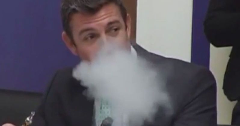 It’s Like This Hot Congressman Doesn’t Even Know How Embarrassing Vaping Is