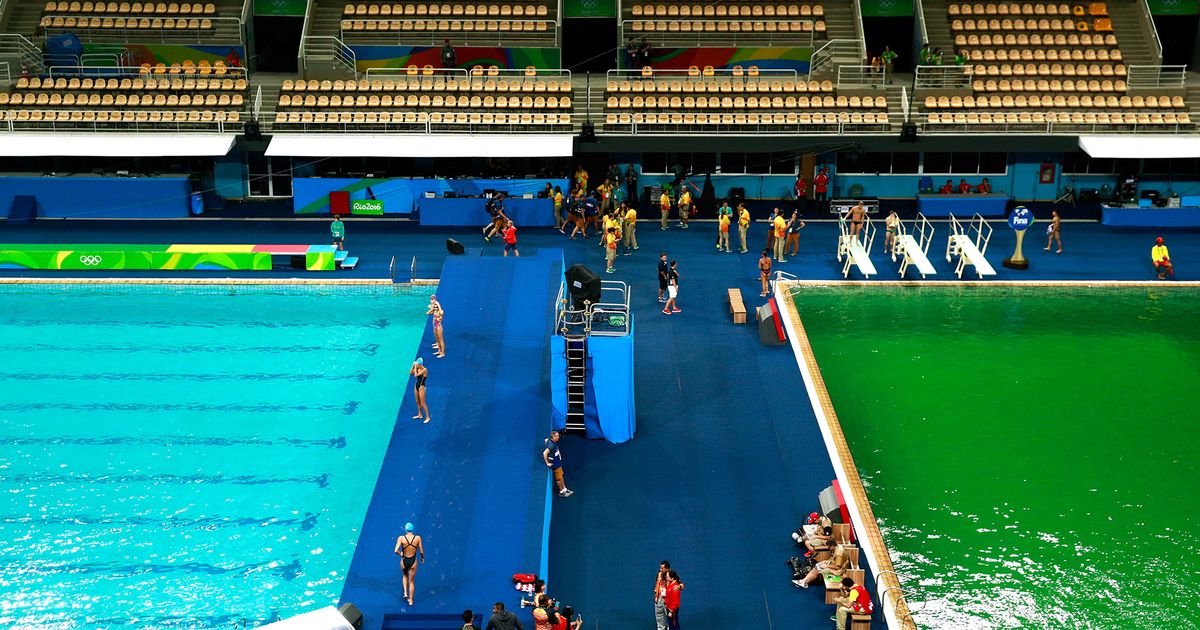 The Olympic Diving Pool That Resembled a Green Jello Shot