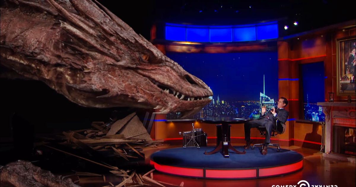 Stephen Colbert’s Interview With Smaug Is Fire