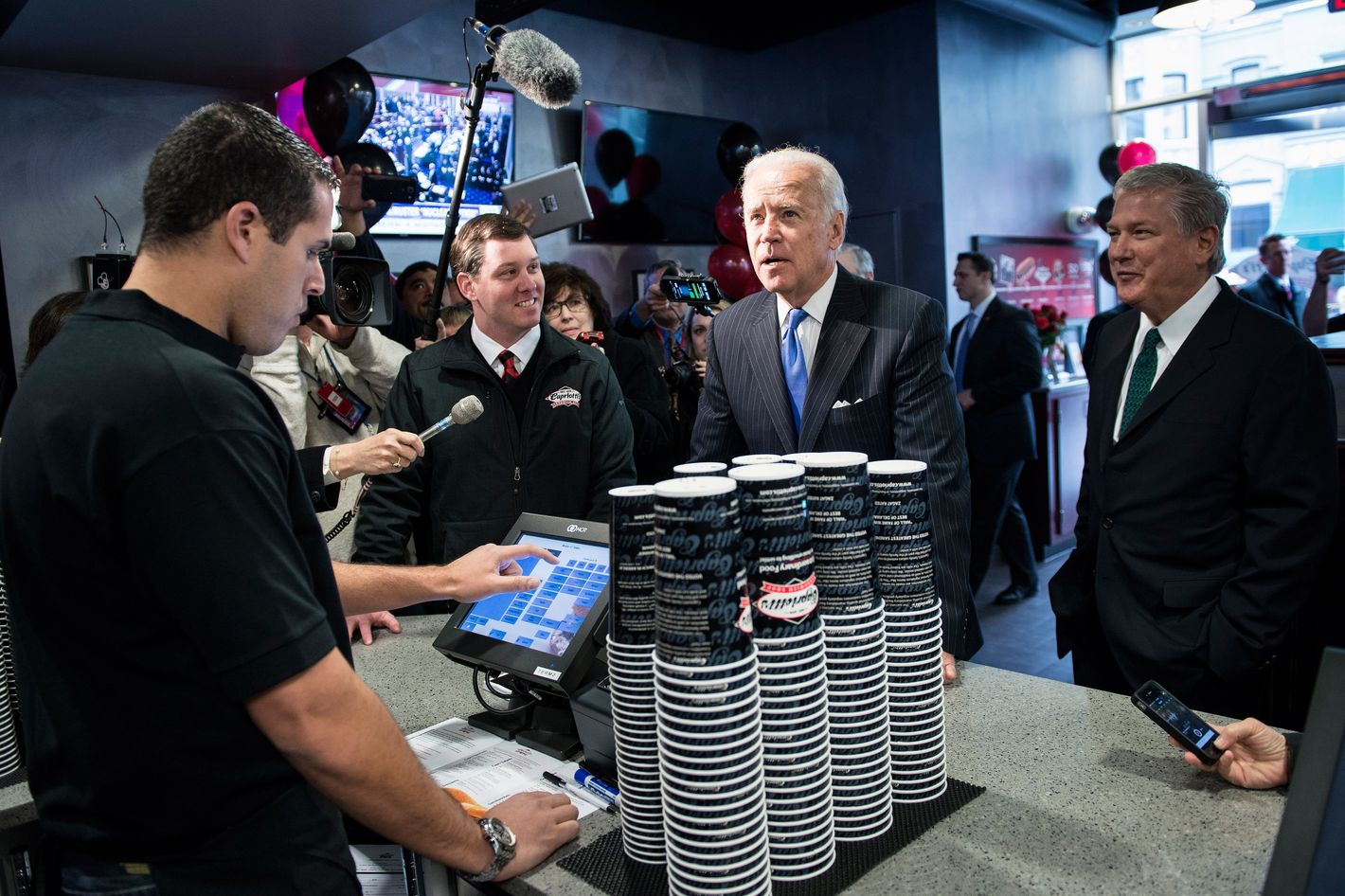Joe Biden Picking Up Some Sandwiches, in Photos