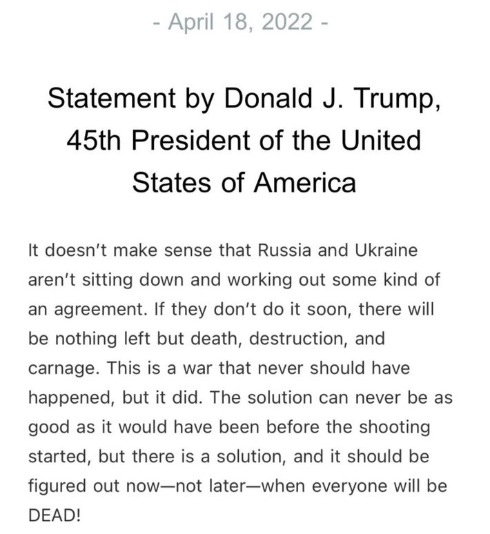 Trump Sees Very Fine People on Both Sides of Ukraine War
