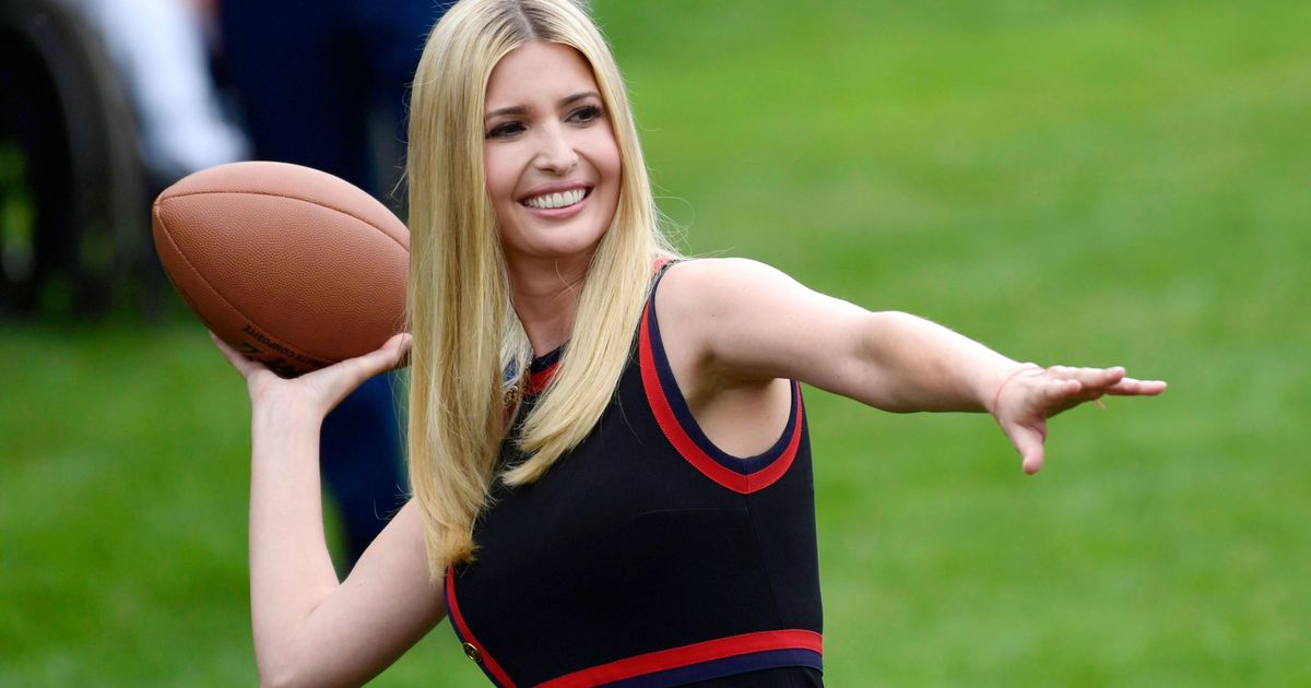 Ivanka Trump Throwing Football at the White House