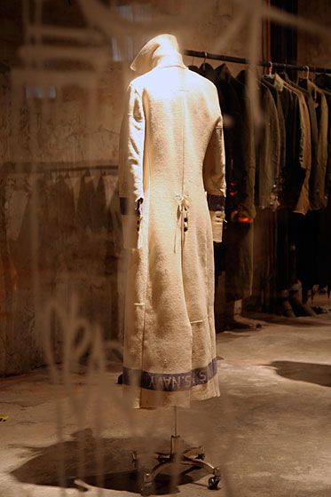 ‘Barracks’ Exhibit Turns Old Military Fabrics Into Jackets and Gowns