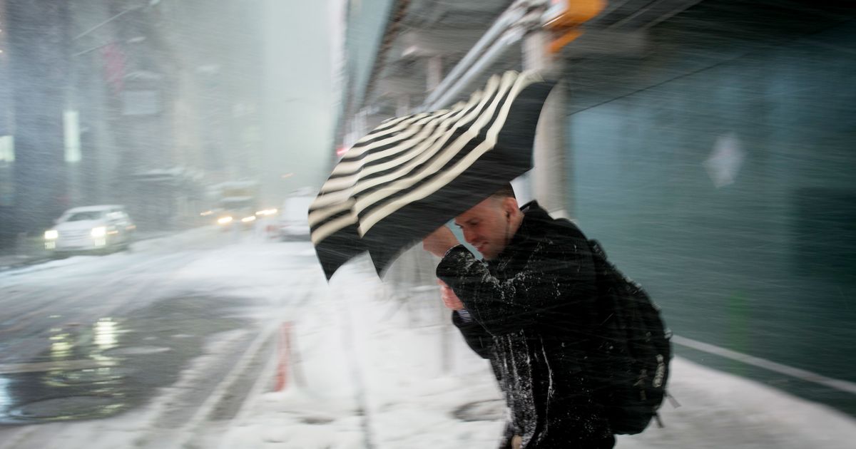 Scenes of a Thundersnow Day in New York City