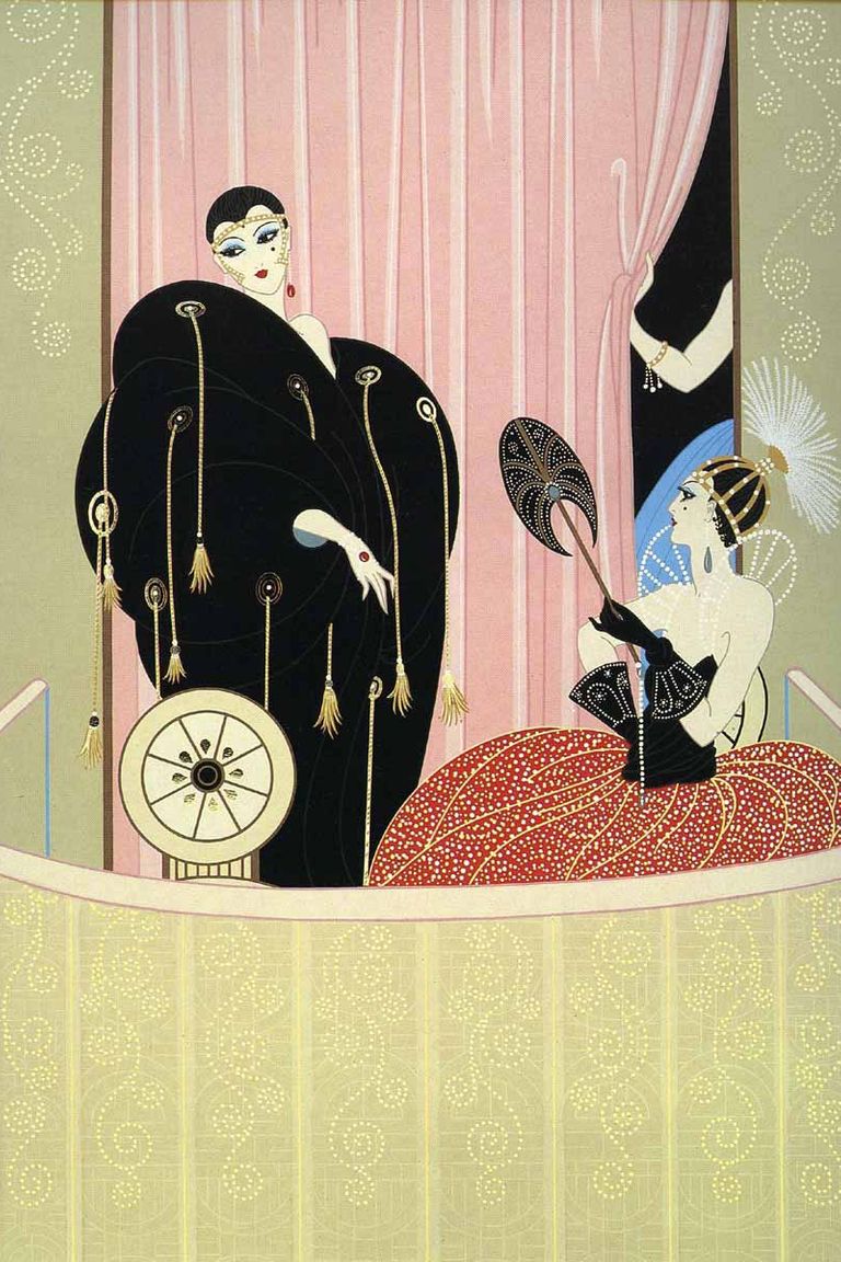 Lavish Art Deco Fashions, Painted by Erté