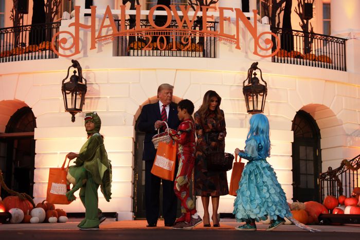 Donald Trump and Melania Try to Give Out Halloween Candy