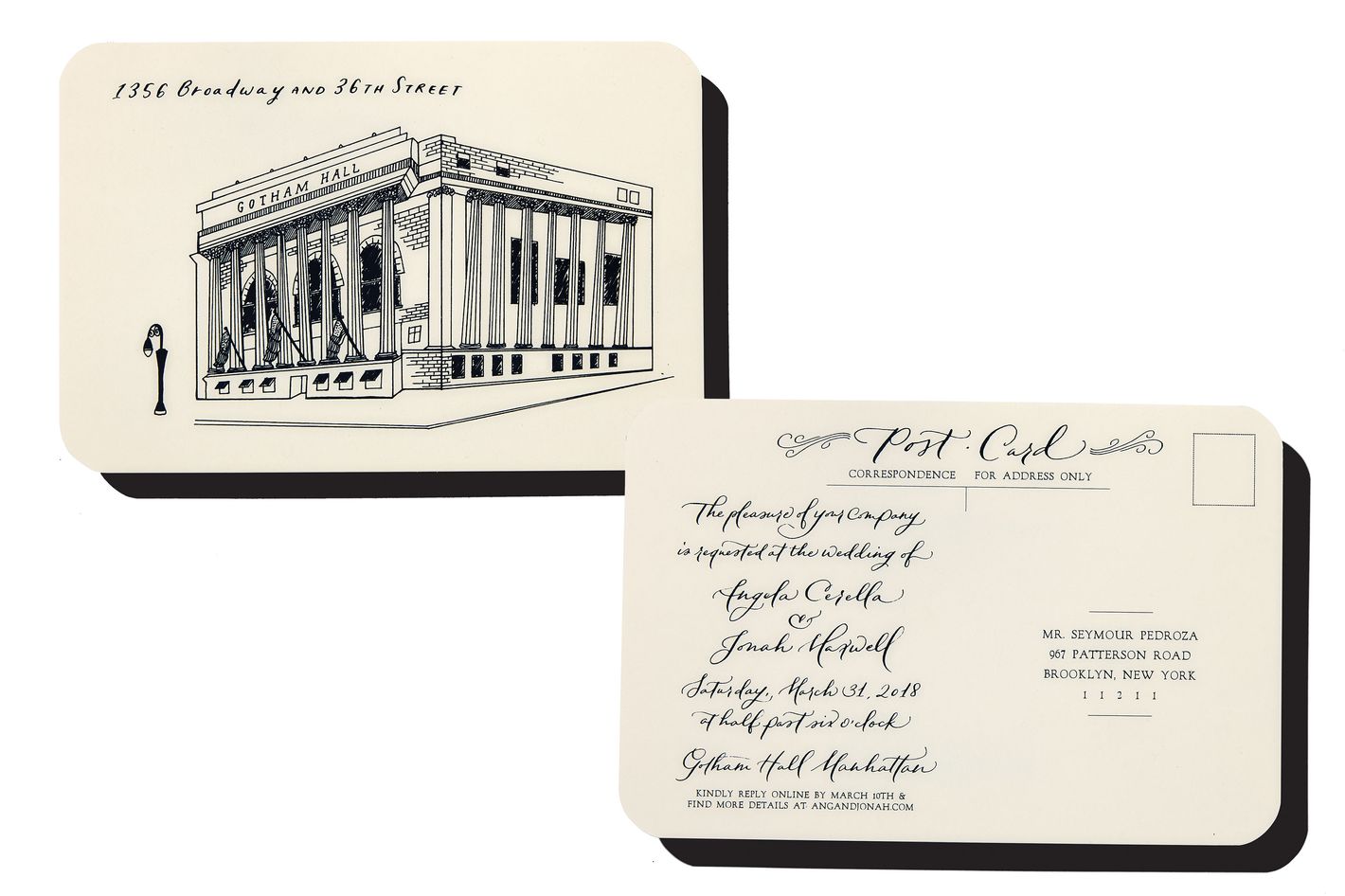 Best Postcard Wedding Invitations