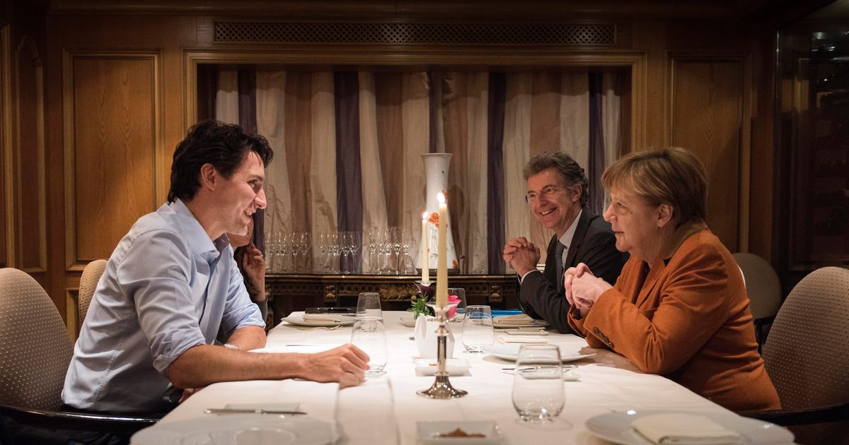 Angela Merkel and Justin Trudeau Had Dinner in Germany