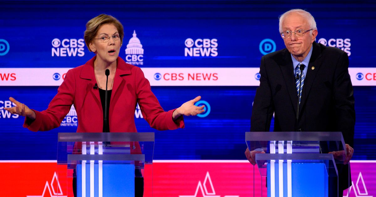Warren Goes After Sanders in South Carolina Debate