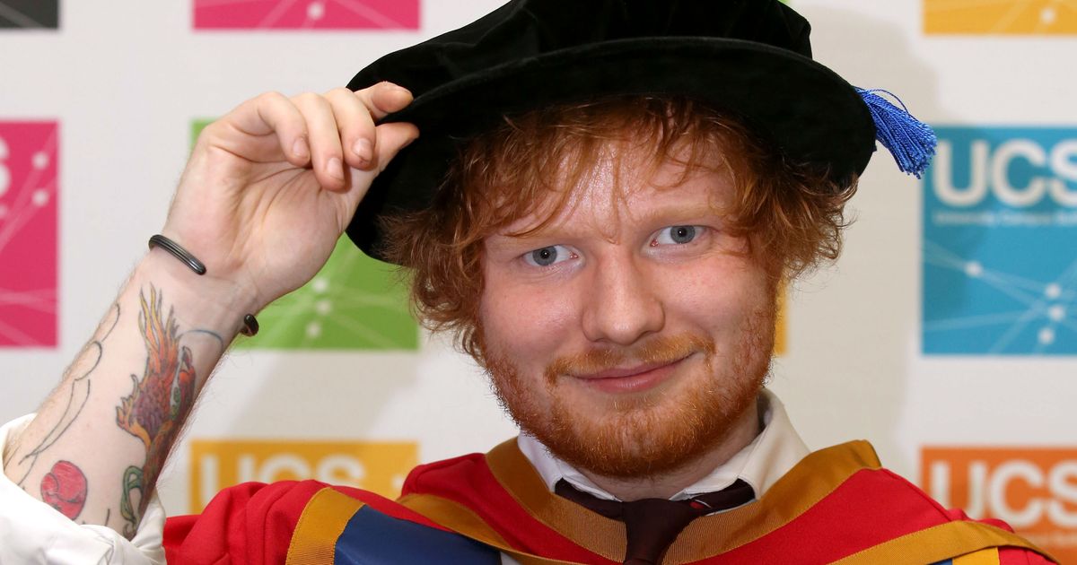 Ed Sheeran Time-Travels From the Year 1450 to Collect His Degree