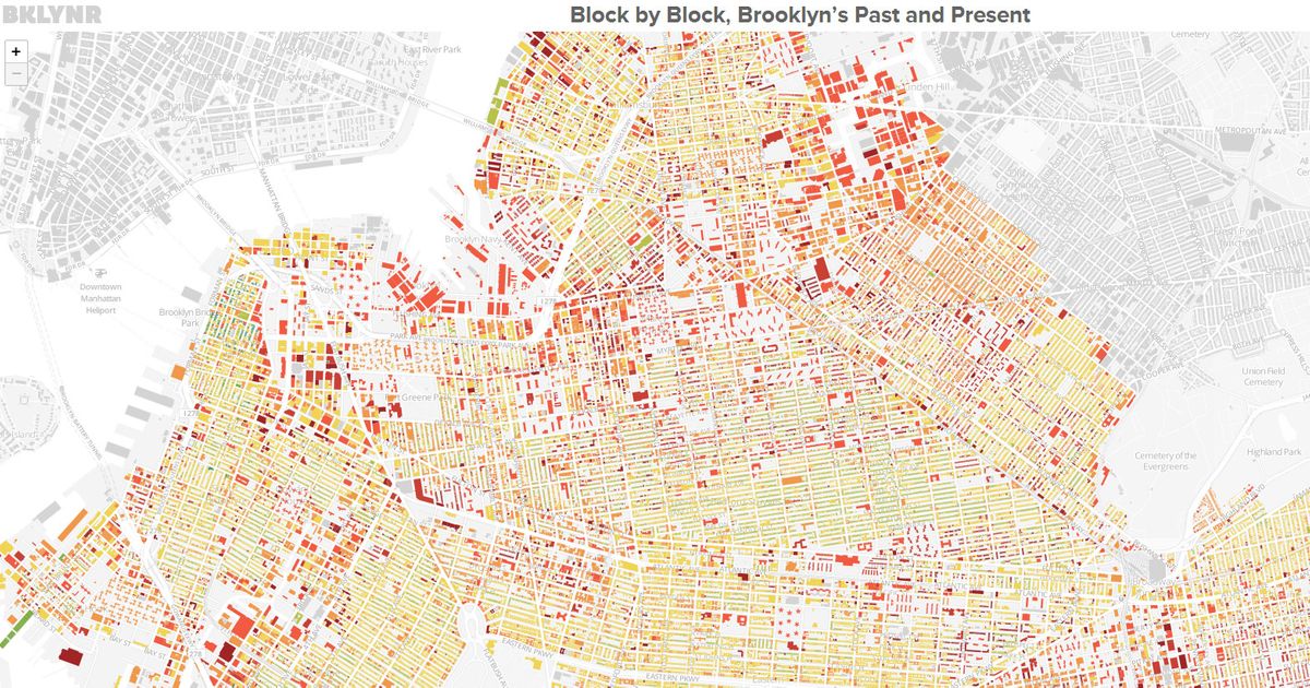 Amazing Map Color-Codes Every Building in Brooklyn by the Date It Was ...