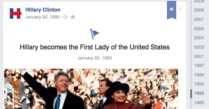 Hillary Is Actually Using Her Whole Facebook Timeline