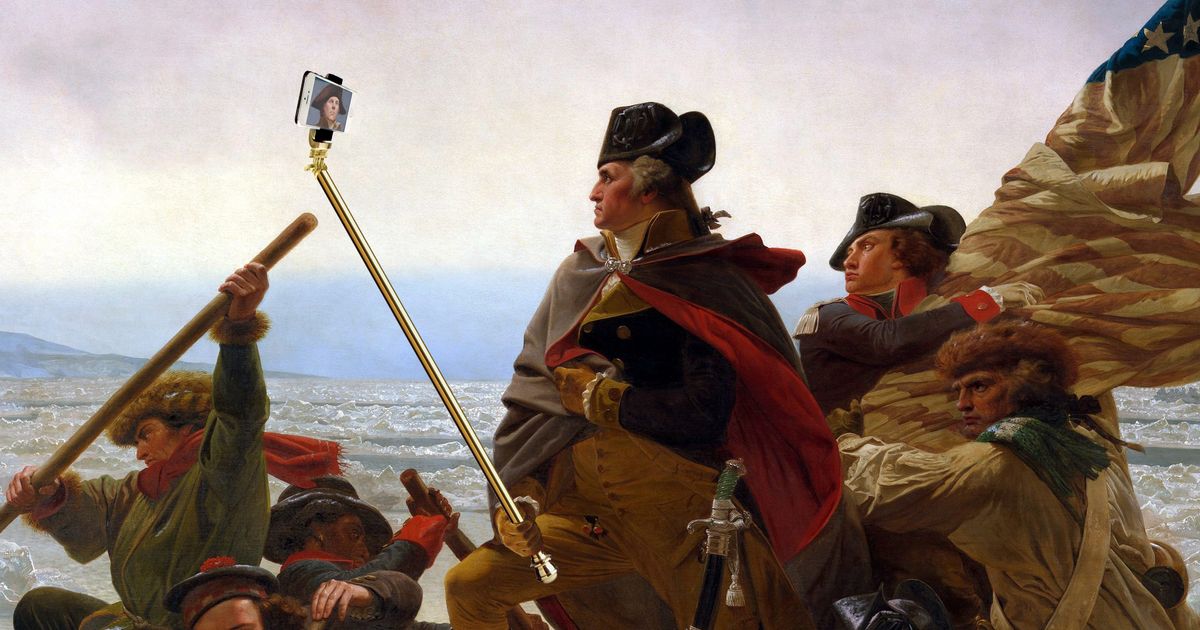 Gorge Washington Tomándose Una Selfie The Real Face Of George