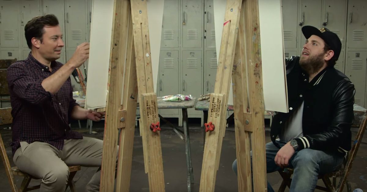 Watch Jimmy Fallon and Jonah Hill Draw Nudes Together