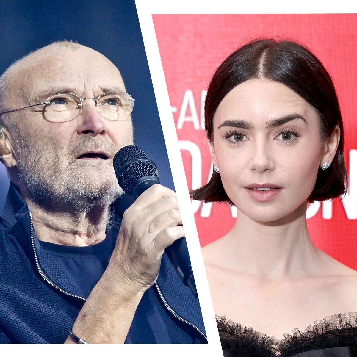 Lily Collins Phil Collins Lily Collins Shares Sweet Throwback In Honor