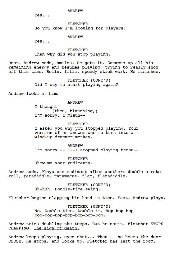 The Toughest Scene I Wrote: How Whiplash Packed the Whole Film Into Its ...